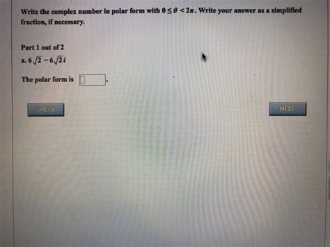 Solved write the complex number in polar form with S θ