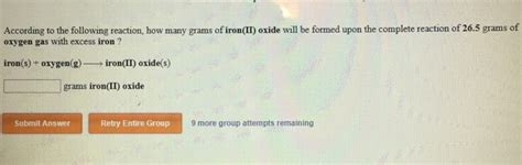 Solved According To The Following Reaction How Many Grams