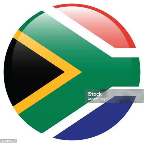 남아프리카 공화국 국기입니다 플래그 아이콘입니다 표준 색상 원 아이콘 플래그입니다 3d 일러스트레이션입니다 컴퓨터 일러스트레이션 디지털 일러스트레이션 벡터 일러스트 레이
