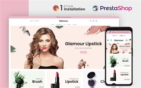 Glamour Cosmetics PrestaShop Theme TemplateMonster