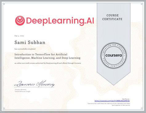 Sami Subhan On Linkedin Ai Machinelearning Deeplearning Coursera Tensorflow