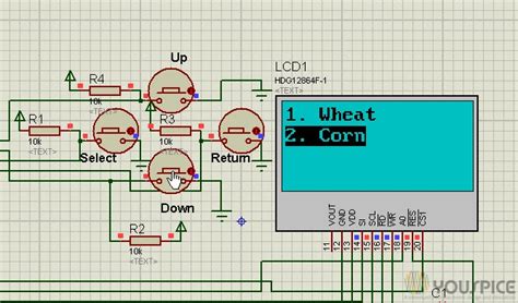 LCD Display System With Nested Menu YouSpice