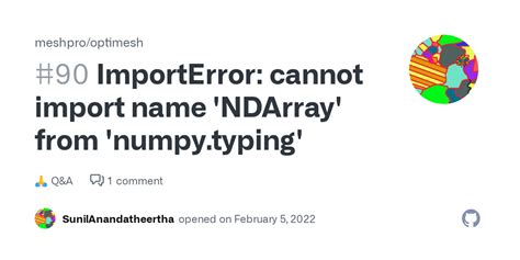 ImportError Cannot Import Name NDArray From Numpy Typing Meshpro Optimesh Discussion