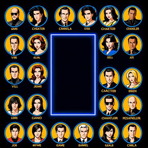 a character select screen inspired by the character select s by adam