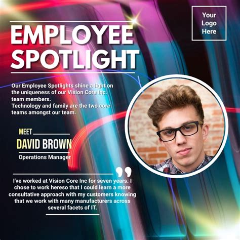 Office Employee Spotlight Template Postermywall