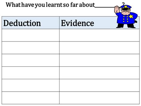 Ks2 Guided Reading Comprehension Evidence And Deduction Grid Teaching Resources