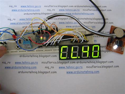 4 Digit 7 Segment Led Clock With Manual Adjust And Alarm Thermometer And Higrometer Using Arduino