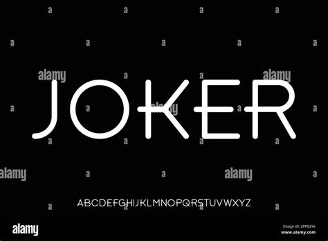 Modern Creative Linear Sans Serif Display Font Vector Stock Vector Image And Art Alamy