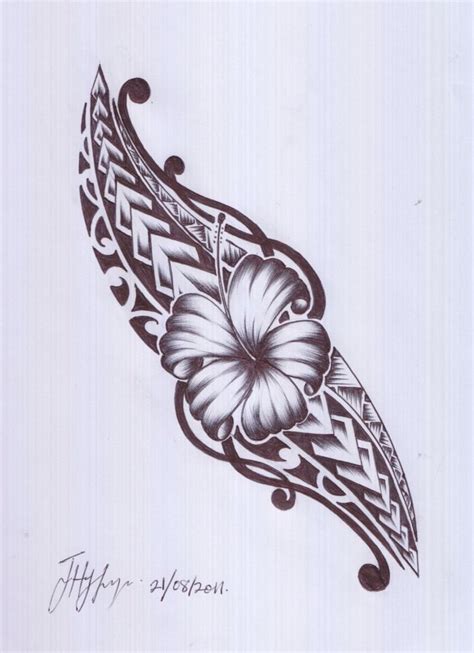 Polynesian Tribal Art Flower