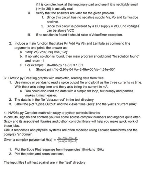 Solved Hw06 Python Numpy Scipy And Sympy Python Has A Huge