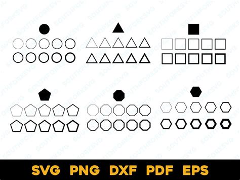Polygon Line Stroke Crafting Bundle Svg Png Dxf Eps Pdf Vector Graphic Design Cut Print