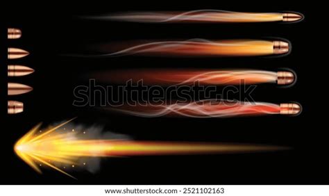 Set Illustration Stages Bullet Motion Showing Stock Vector Royalty