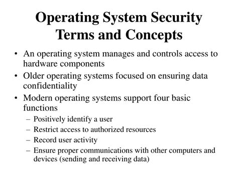 PPT Operating System Security PowerPoint Presentation Free Download ID