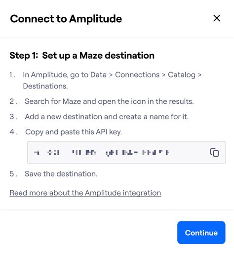connecting maze to amplitude maze help
