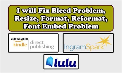 Fix The Bleed Problem Resize Reformat Error Cover Manuscript By