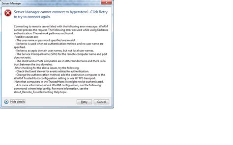 Solved Can I Use Server Manager To Remotely Manage A Workgroup Hyper V Server R From A
