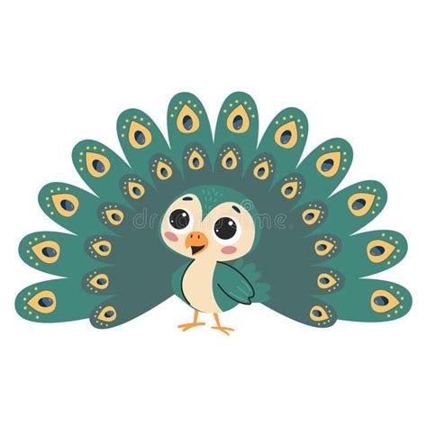 Cartoon Peacock Frame Stock Vector Illustration Of Tropical 73172447