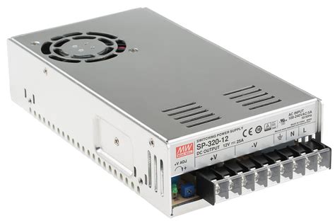 SP 320 12 Mean Well Enclosed Embedded Switch Mode Power Supply SMPS 12V Dc 25A 300W RS
