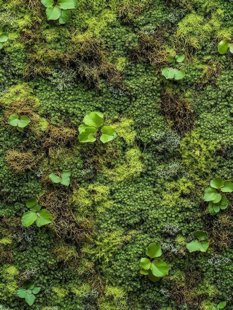 Moss Texture Background Composition Filling The Entire Screen Premium