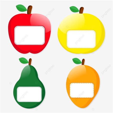 귀여운 이름표 과일 일러스트 벡터 이름표 귀엽다 과일 Png 일러스트 및 벡터 에 대한 무료 다운로드 Pngtree