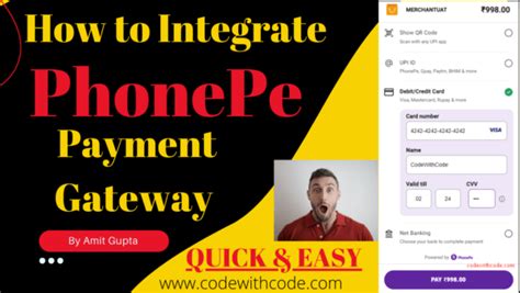 Easy Guide Integrating Phonepe Payment Gateway On Your Website Codewithcode Free Tools