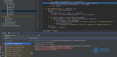 Django JSONField HStoreField SQL 注入漏洞CVE 的复现与分析 NOSEC安全讯息平台 白帽汇安全研究院