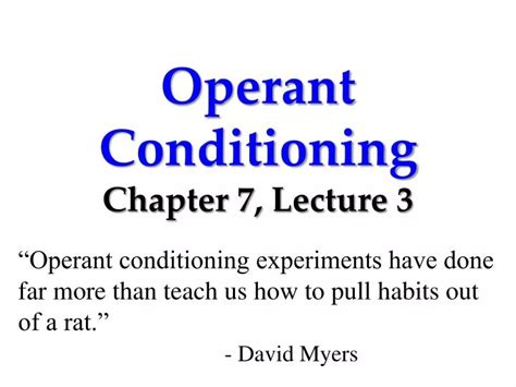 Ppt Operant Conditioning Chapter 7 Lecture 3 Powerpoint Presentation Id6039129