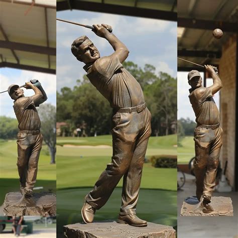 Large Metal Golf Statues And Sculptures Series Dandz Sculpture Dandz