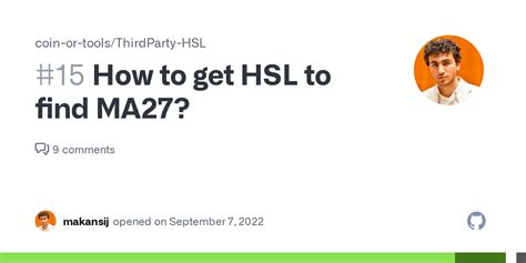 How To Get Hsl To Find Ma27 · Issue 15 · Coin Or Toolsthirdparty Hsl