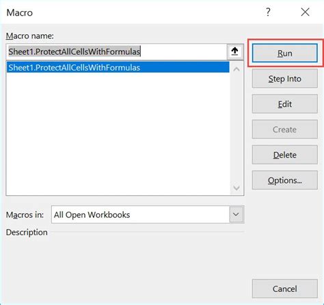 Protect All Formula Cells Using Macros Myexcelonline