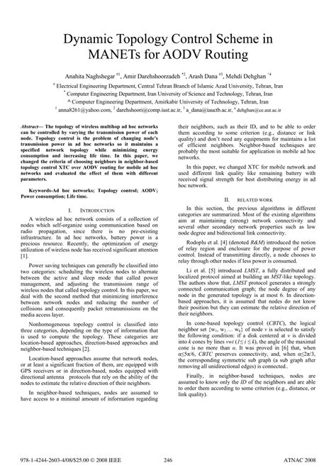 Pdf Dynamic Topology Control Scheme In Manets For Aodv Routing