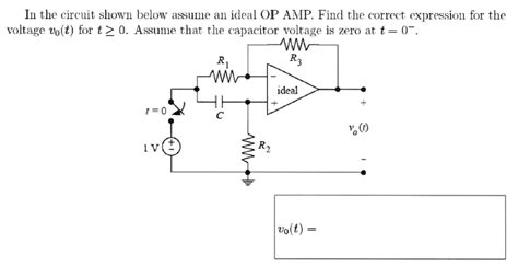 Solved In The Circuit Shown Below Assume An Ideal Op Amp