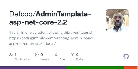 Github Defcoqadmintemplate Asp Net Core 22 This All In One Solution Following This Great