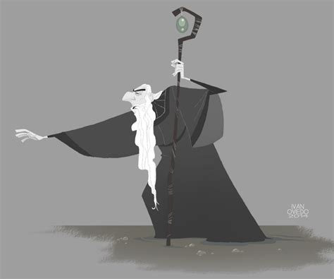 Evil Wizard Pose Wizard Pointing Wizard Side View
