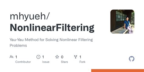 Github Mhyueh Nonlinearfiltering Yau Yau Method For Solving Nonlinear Filtering Problems