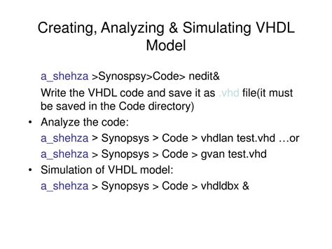 Ppt Environment Set Up For Synopsys Vhdl System Simulator Vss