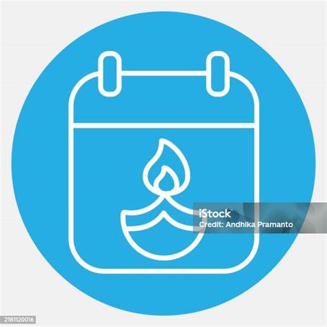 아이콘 디 왈리 달력 디왈리 축하 요소 파란색 원형 스타일의 아이콘입니다 인쇄물 포스터 로고 장식 인포그래픽 등에 적합합니다 공휴일에 대한 스톡 벡터 아트 및 기타 이미지