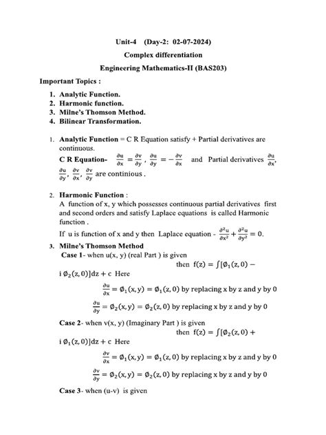 Unit 4 Engg Mathematics Ii Aktu Pdf