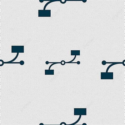 Geometric Shapes In Seamless Abstract Background With Bezier Curve Icon Sign Photo And Picture