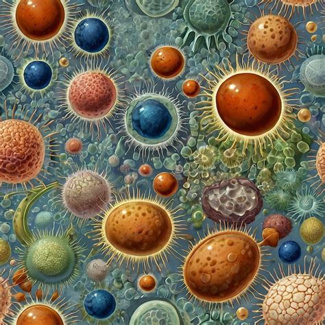 A Colorful Illustration Of A Scientific Scientific Background With Different Cells And Different