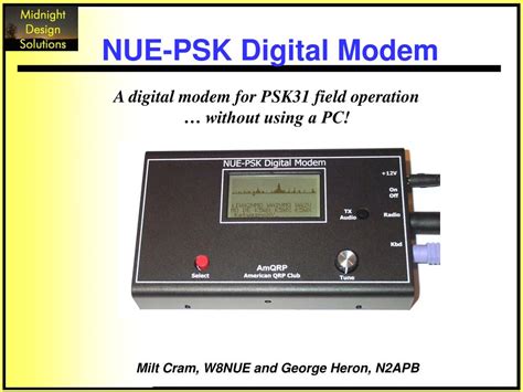 Ppt A Digital Modem For Psk31 Field Operation … Without Using A Pc