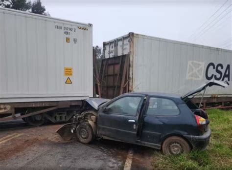 Colisão Entre Carro E Trem Deixa Três Pessoas Feridas No Paraná