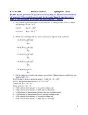 Practice Exam II CHEM2800 Sp2020 Pdf CHEM 2800 Practice Exam II