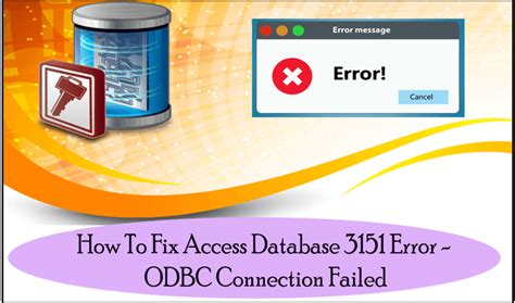 5 Minutes Fix Run Time Error 3151 Odbc Connection Failed