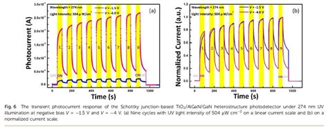 The Transient Photocurrent Response Of The Schottky Junction Based