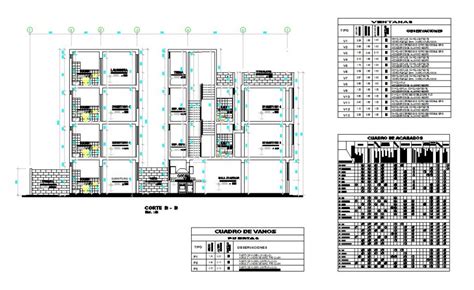 Sectional Detail Of Building 2d View Cad Block Layout File In Autocad Format