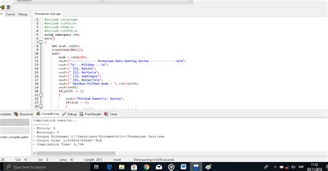 Tutorial C Cara Membuat Program Permainan Suit Batu Gunting
