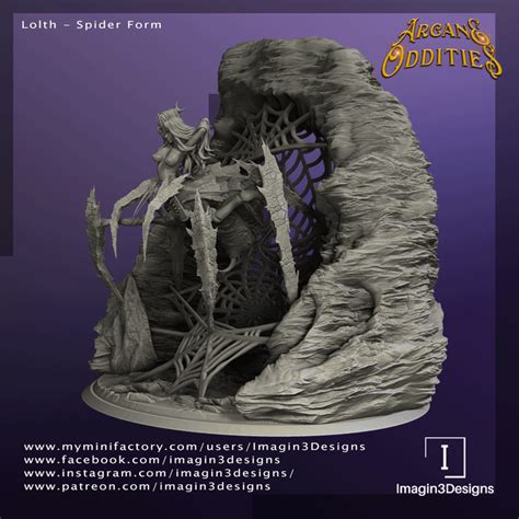 3d Printable Lolth Spider Form By Imagin3designs
