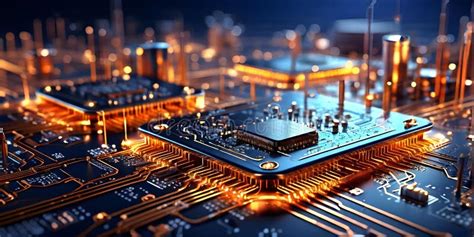 Microchip Architecture With Net Connections Stock Illustration