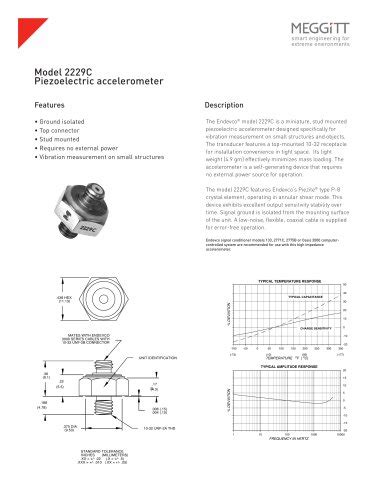 Endevco® Model 7290e Variable Capacitance Accelerometer Endevco Pdf Catalogs Technical